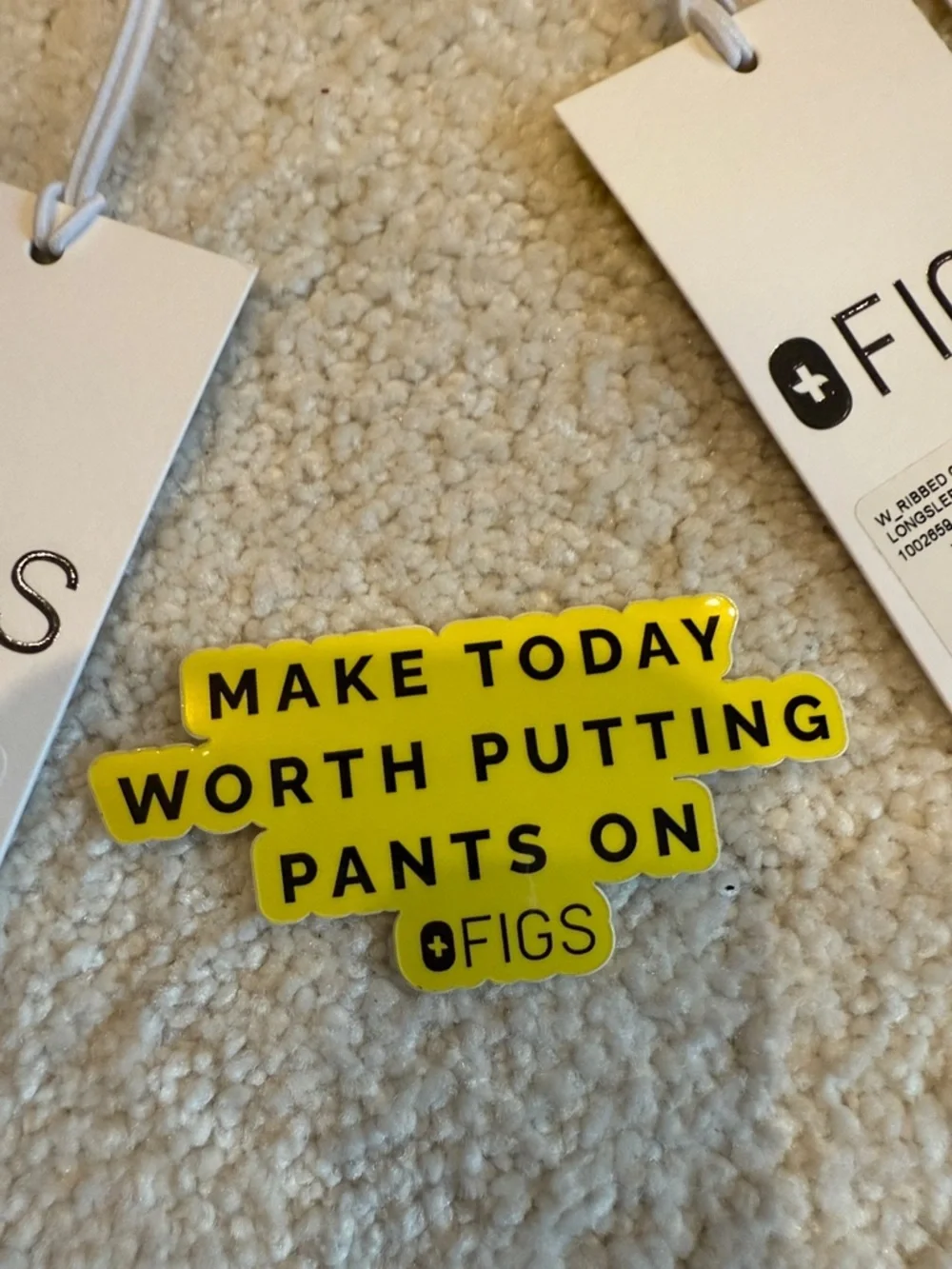 Figs | Pants & Jumpsuits | Figs White Hang Tags With Yellow Branded ...